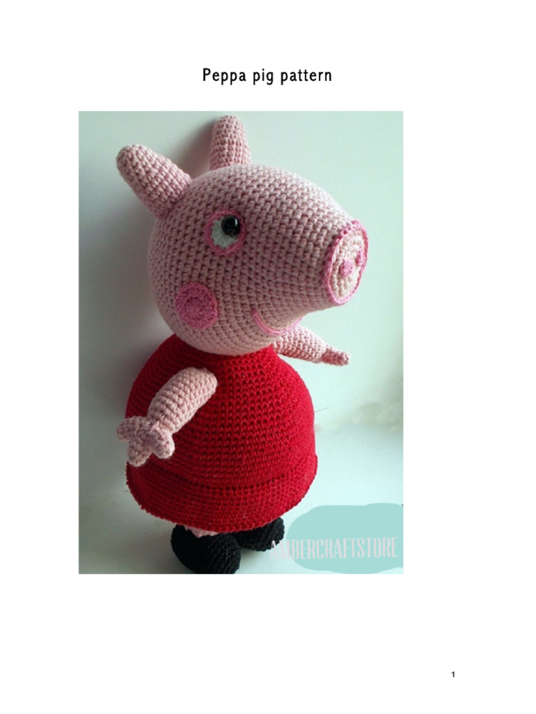 Peppa Pig Pattern | PDF | Crochet | Yarn