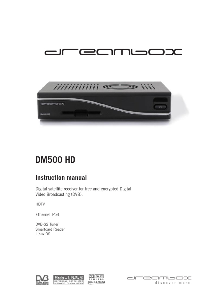 Manual Comando Dreambox DM500 Versão HD | PDF | Hdmi | High Definition ...
