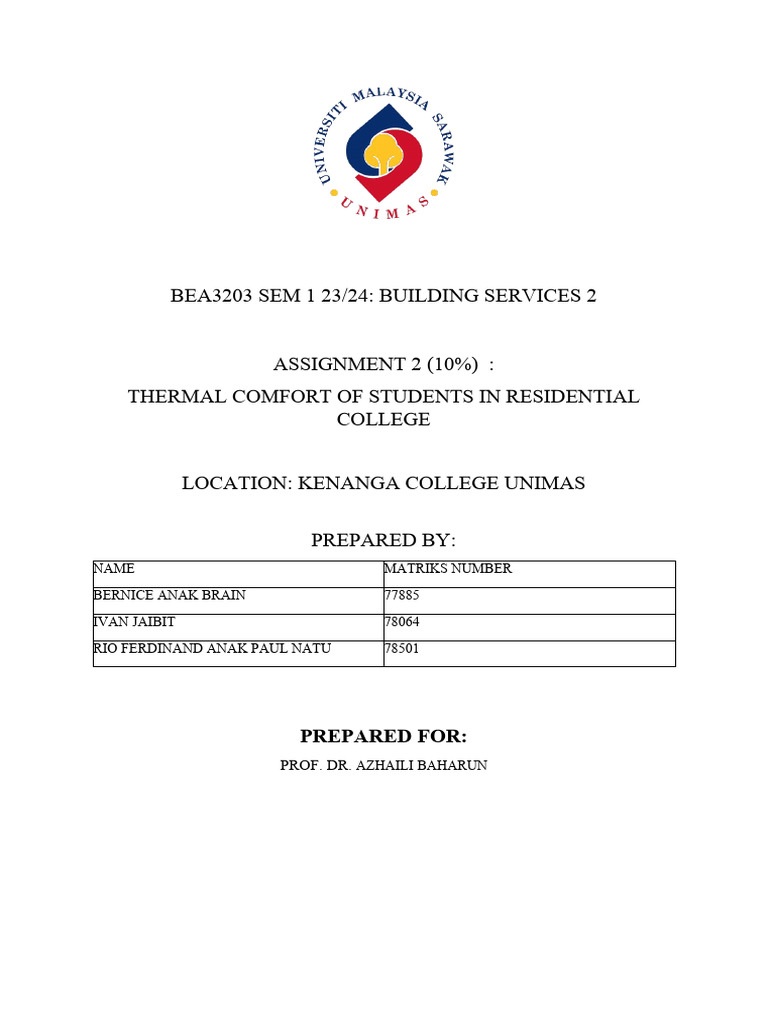 Building Services Report | PDF | Humidity | Ventilation (Architecture)
