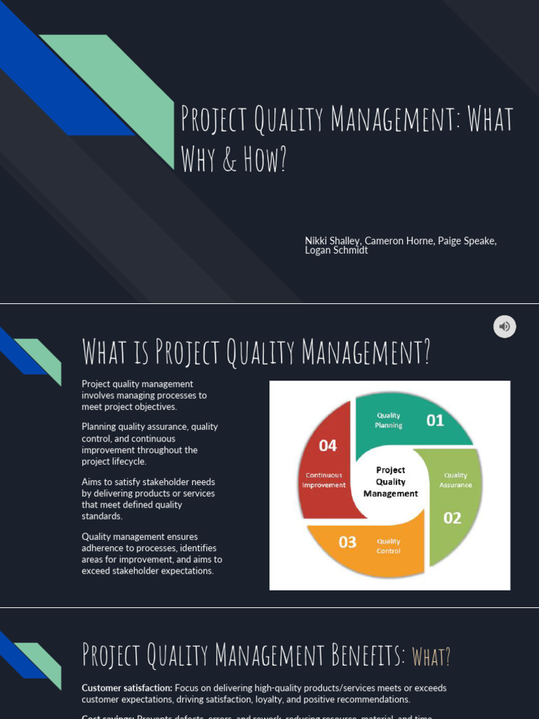Project Quality Management Overview | PDF | Quality Management ...
