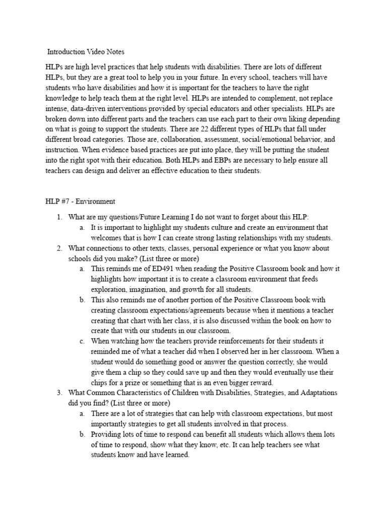 hlp graphic organizer | PDF | Special Education | Learning