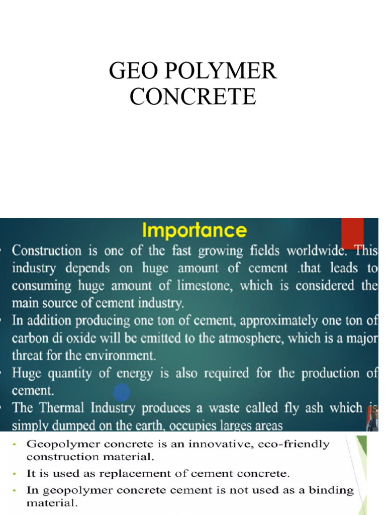 Geo Polymer Concrete | PDF | Concrete | Epoxy