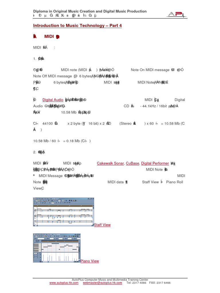 Intro To Music Tech 4 | PDF