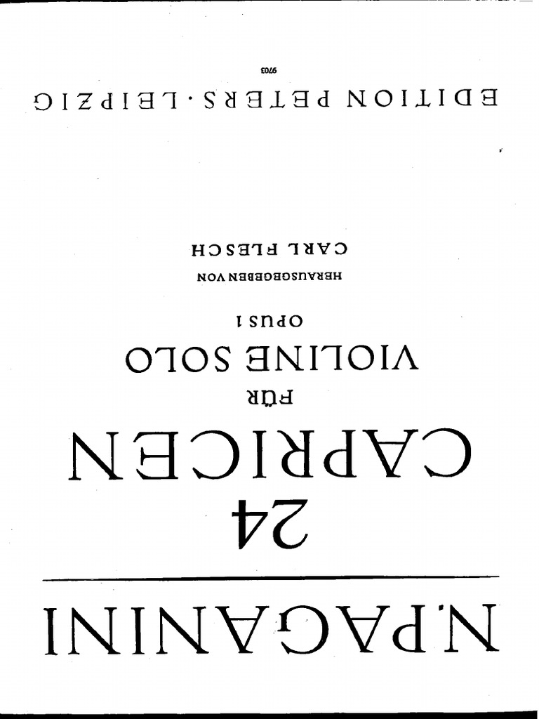 Paganini 24 Caprices Edition Peters | PDF