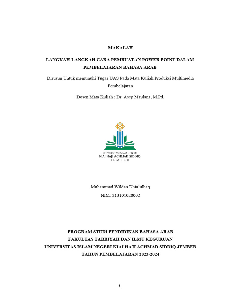 Makalah Wildan Pak Asep | PDF