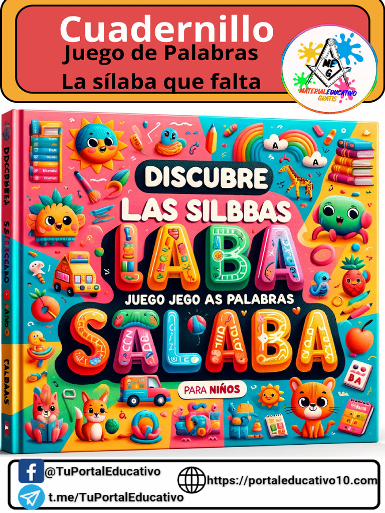 Descubre Las Sílabas Juego de Palabras para Niños Portaleducativo10 | PDF