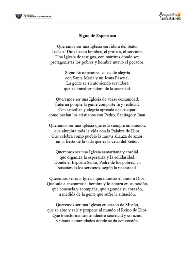 Signo de Esperanza | PDF