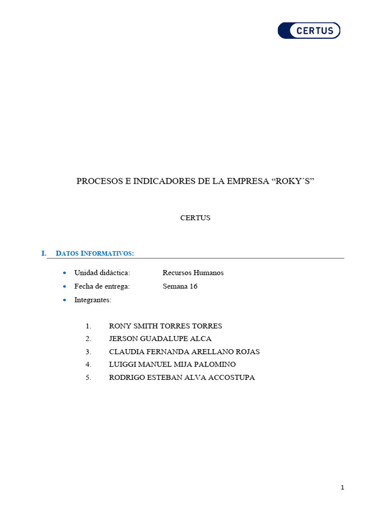 Informe de RRHH ACT 4 | PDF | Comida y bebida | Cocina de las Americas