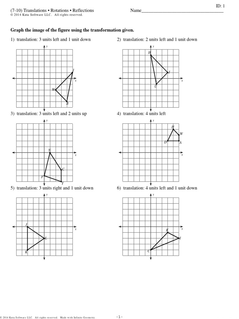 Transformations Worksheet Kuta Software Pdf Navigation