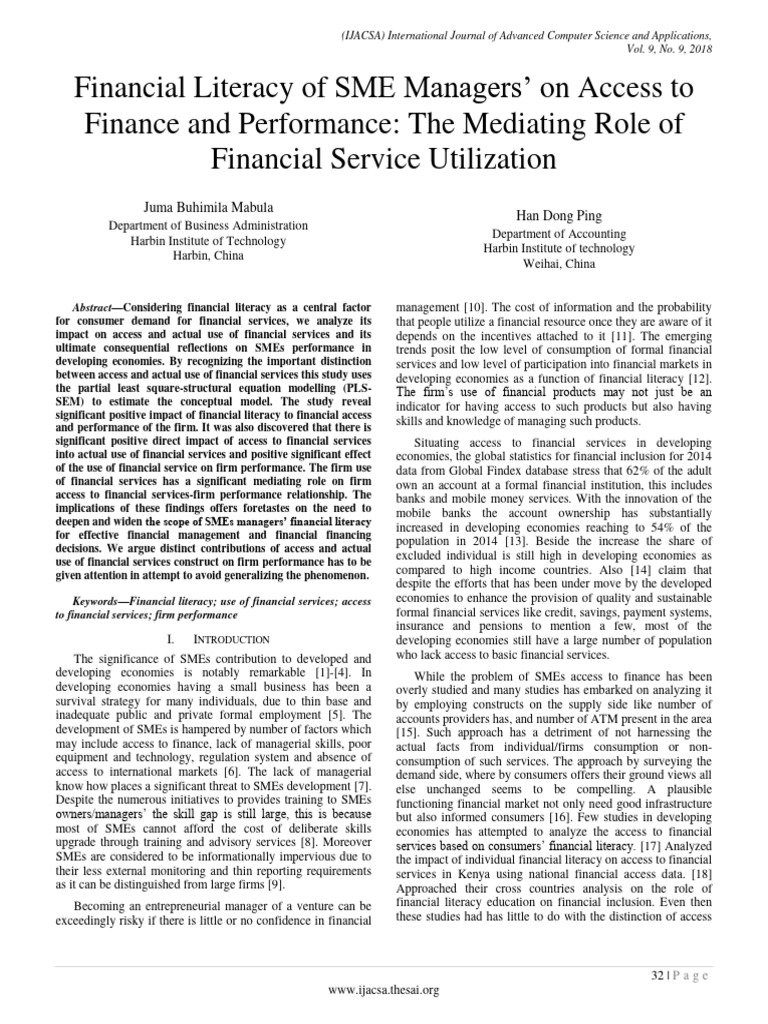 Paper_5-Financial_Literacy_of_SME_Managers | PDF | Small And Medium ...