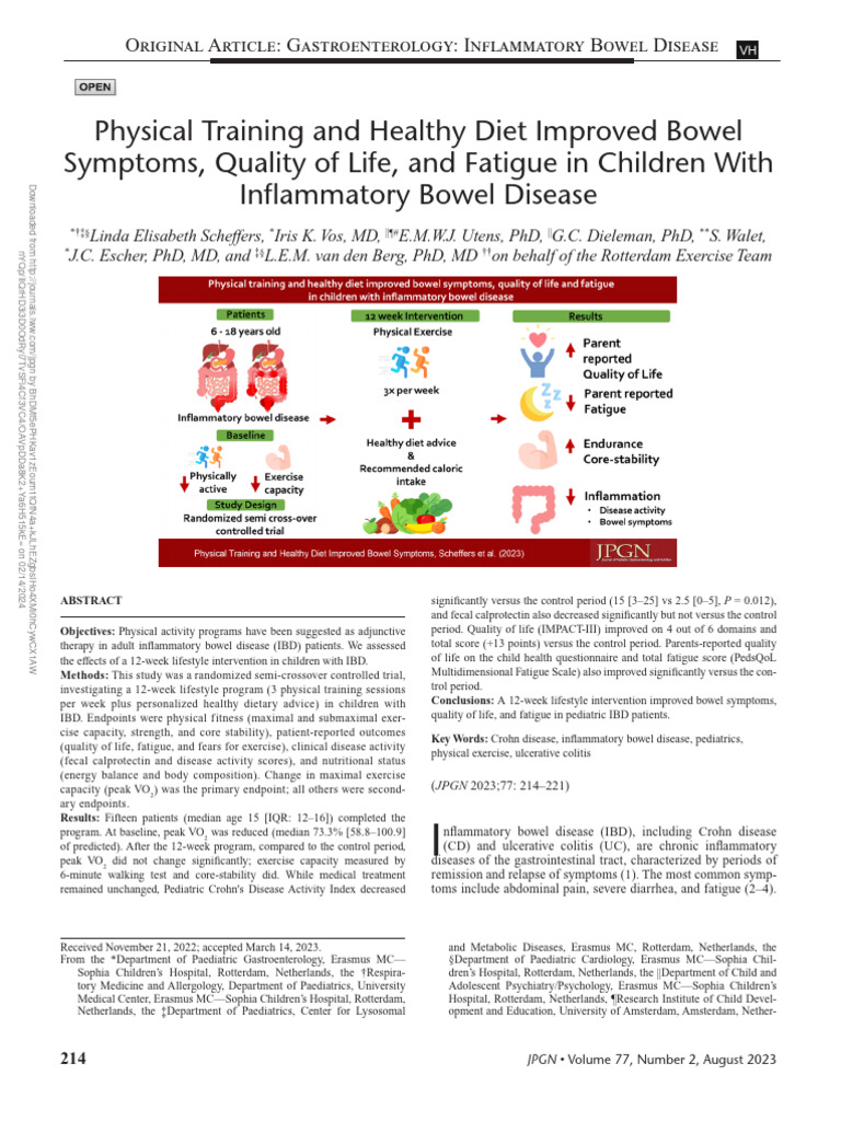 Physical Training and Healthy Diet Improved Bowel.16 | Download Free PDF | Inflammatory Bowel ...
