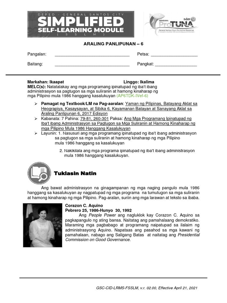 AP6-Q4 - Week 5 | PDF