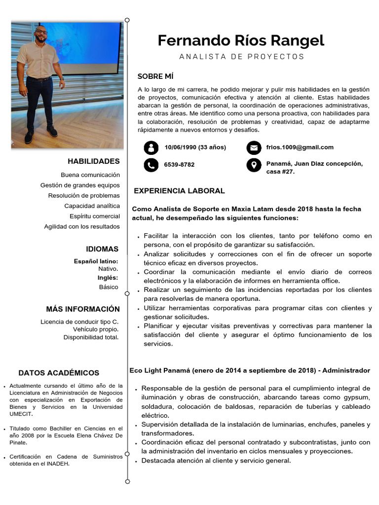 Curriculum CV Fernando Rios - 24 | PDF | Servicio al Cliente | Business