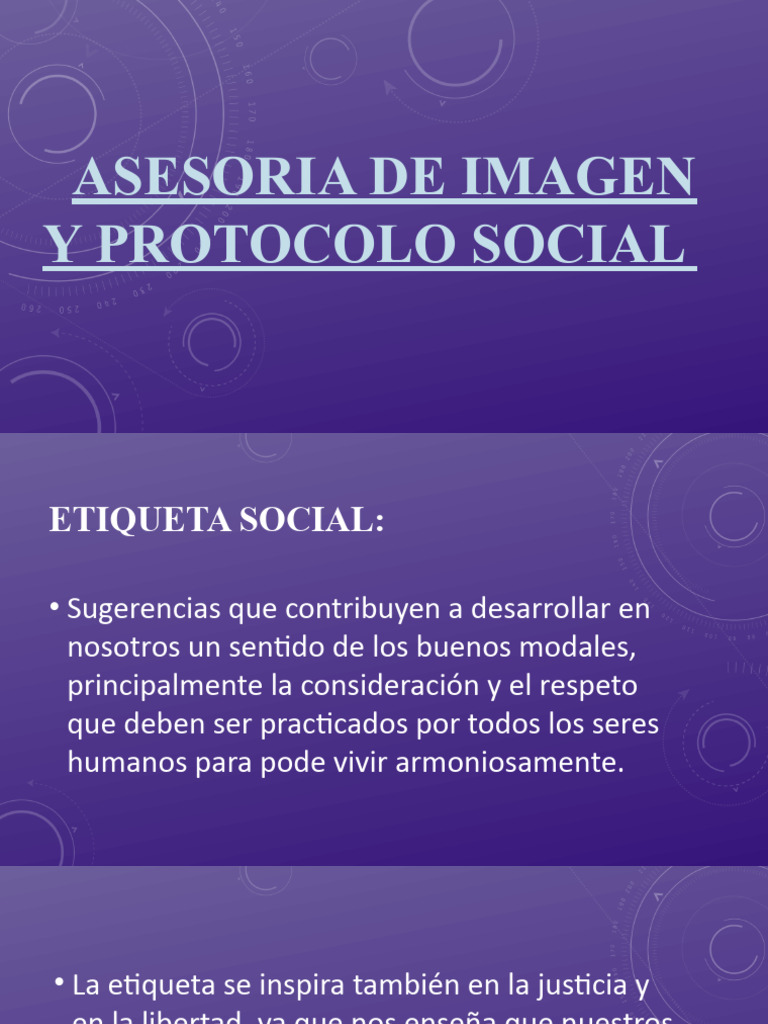 Asesoria de Imagen y Protocolo Social | PDF | Etiqueta