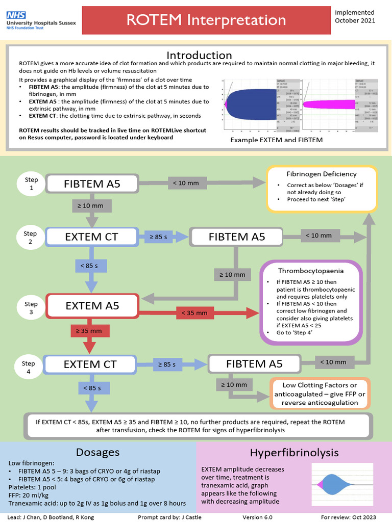 ROTEM-interpretation | PDF | Coagulation | Blood