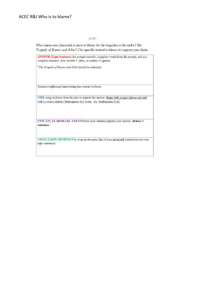 ACEC R&J: Assigning Blame | PDF