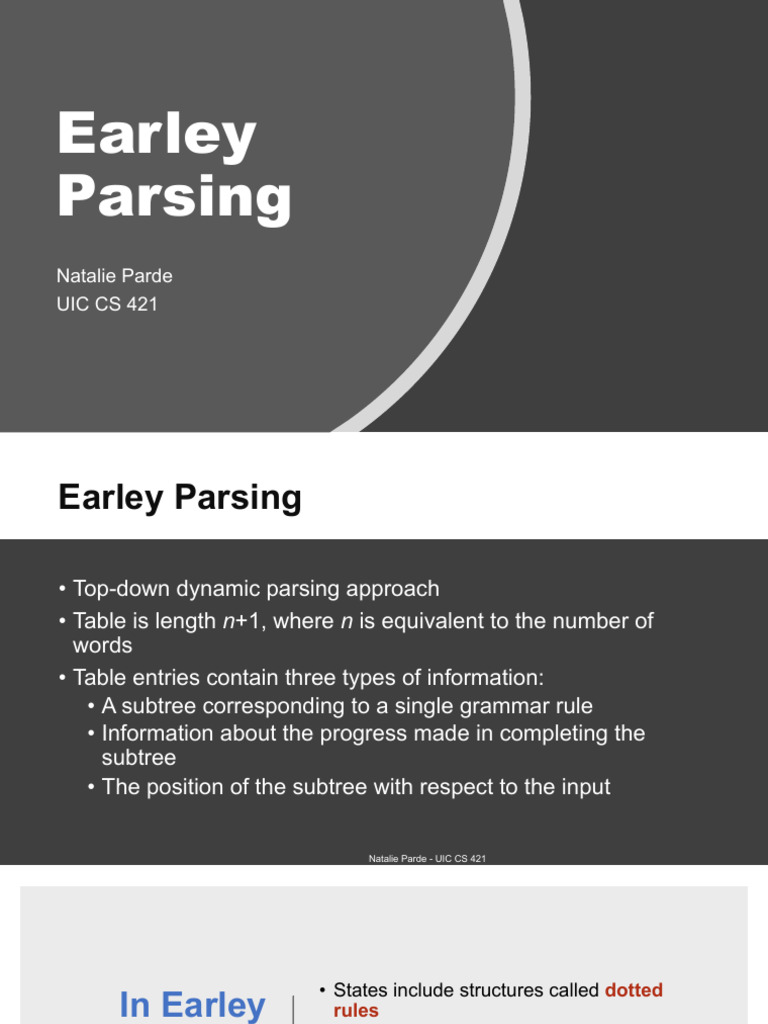 NLP-Module-3.1-Earley Parsing | PDF | Parsing | Metalogic