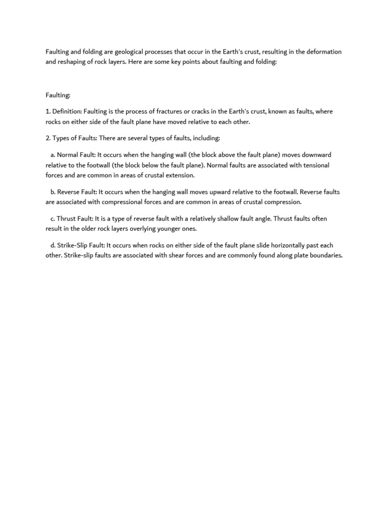 Faulting and folding | PDF | Fault (Geology) | Geology