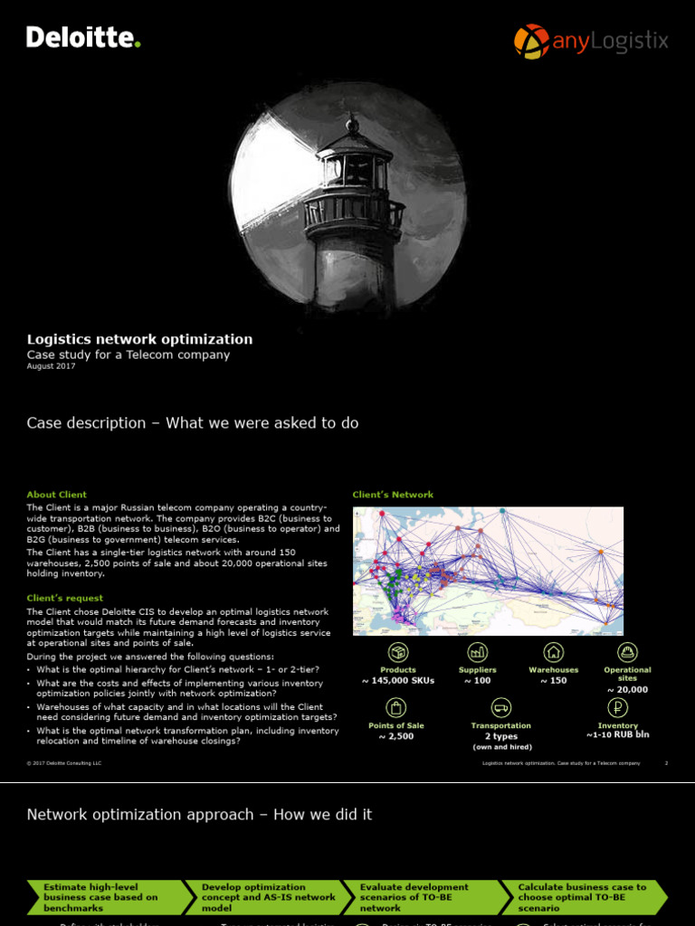 Logistics Network Optimization Case Study For A Telecom Company | PDF ...