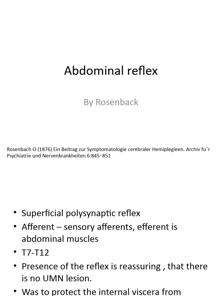 Abdominal Reflex | PDF