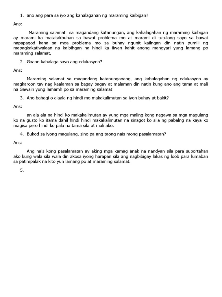 Answer Pageant | PDF