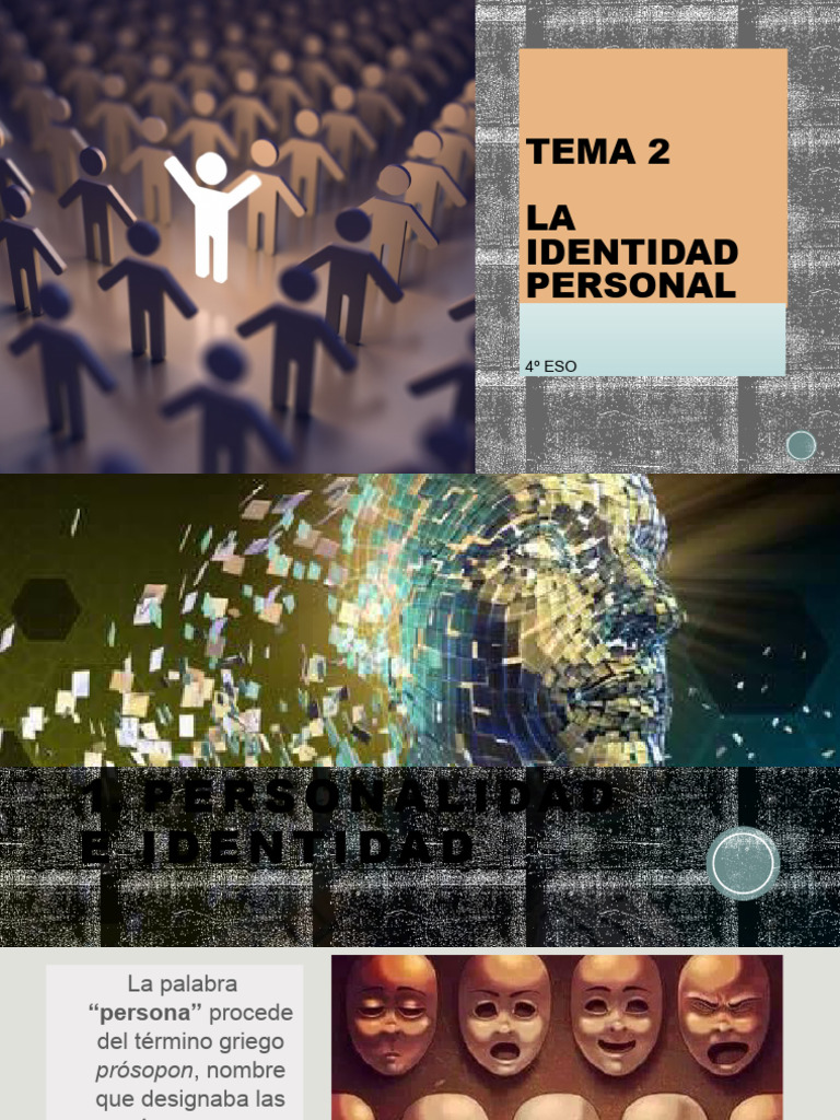 Tema2 - La Identidad Personal | PDF | Motivacional | Motivación