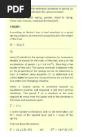 Hooke's Law: Force and Extension Practical | PDF | Force | Weight