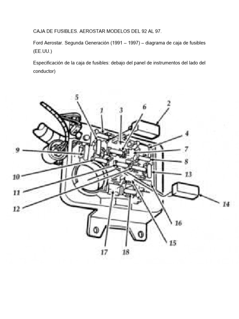 Caja De Fusibles Y Relevadores Español Pdf Industria Automotriz