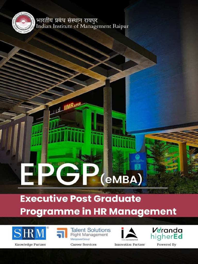 IIMRaipur Brochure EPGP | PDF