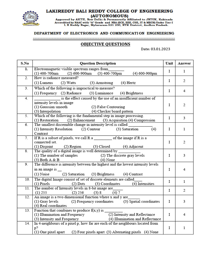 R20-DIP-Cycle - I Descriptive and Objective Questions | PDF | Contrast ...