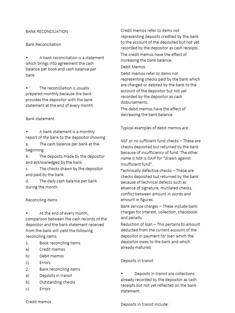 Bank Recon Notes | Download Free PDF | Deposit Account | Banks