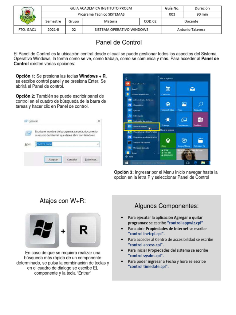 WINDOWS_Guia_03 | PDF | Microsoft Windows | Archivo de computadora