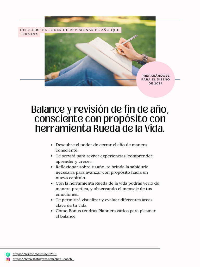 N° 1 El Poder de tu Balance con Herramienta Rueda de la Vida (1) | PDF ...