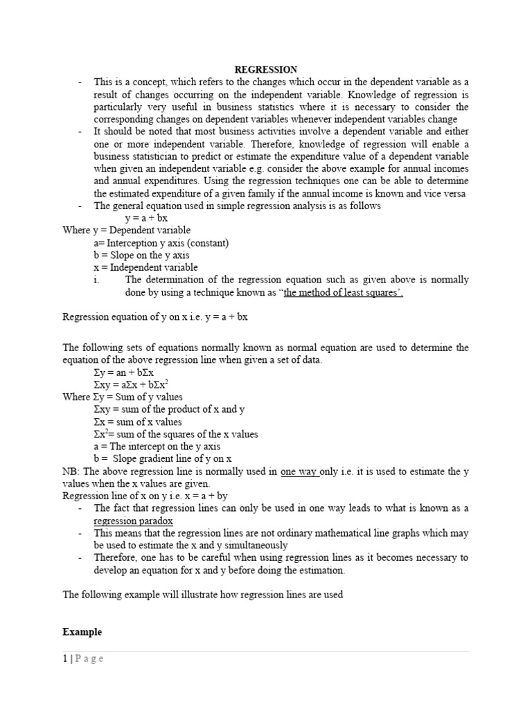 REGRESSION | PDF | Linear Regression | Regression Analysis