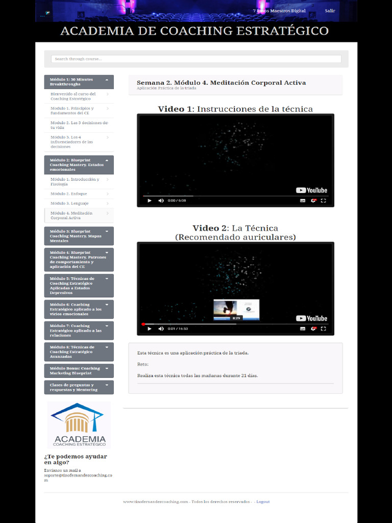 Academia Coaching Estratégico - SEMANA 2 MODULO 4 | PDF