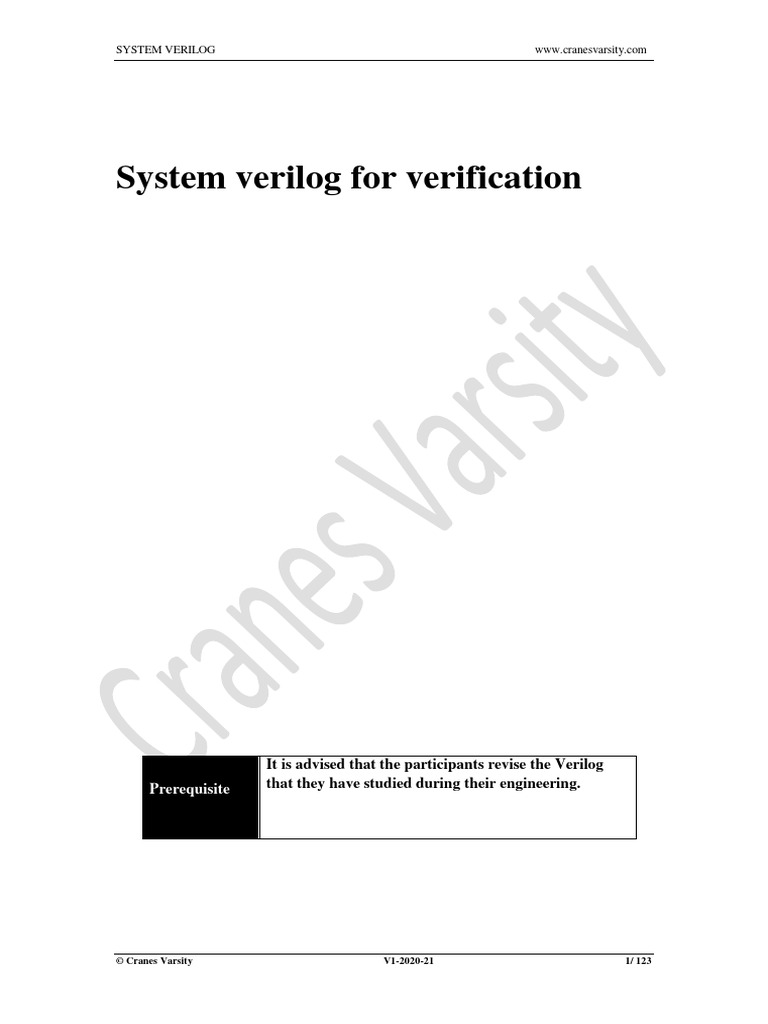 System Verilog Verification Guide | PDF | Parameter (Computer Programming) | Data Type