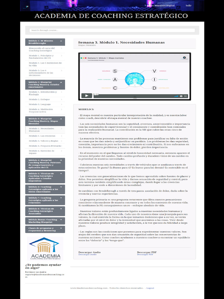 Academia Coaching Estratégico - SEMANA 3 MODULO 1 | PDF