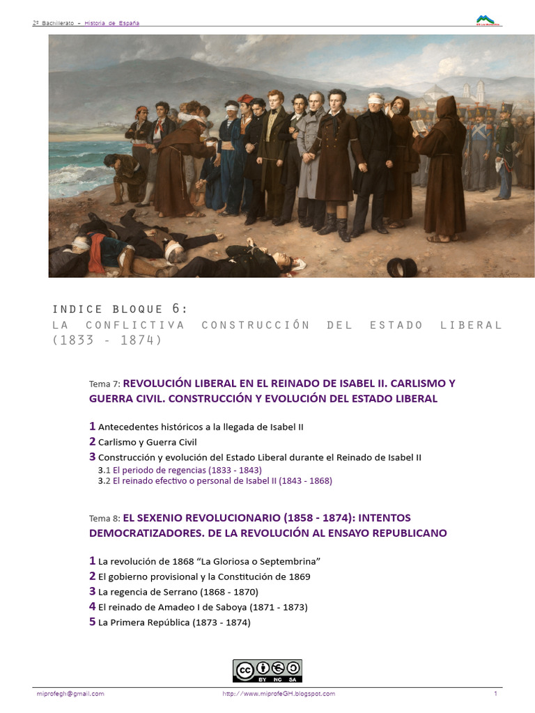 2bach Hes T06-07 Isabel Ii y El Sexenio Revolucionario | PDF | España | Política de españa