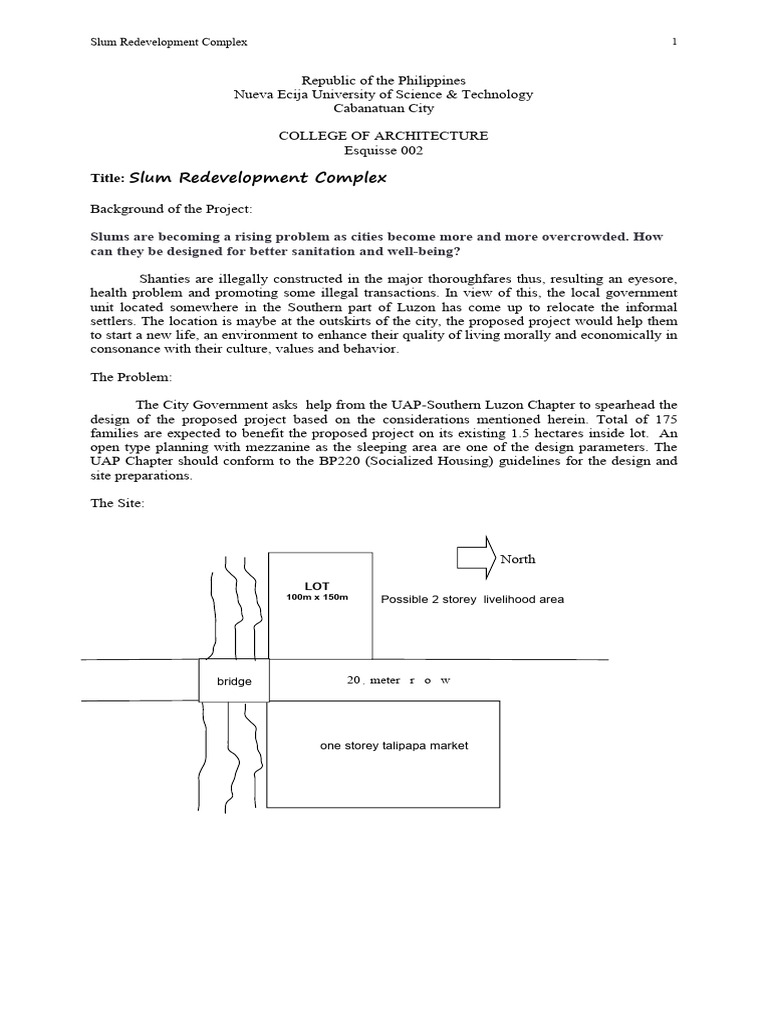E2 Slums Redevelopment | PDF | Slum