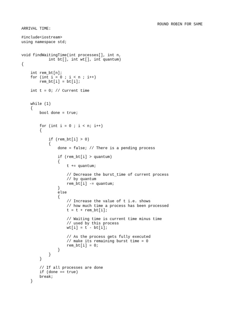 Round Robin | Download Free PDF | Computer Programming | Object ... Round Robin | Download Free PDF | Computer Programming | Object ...