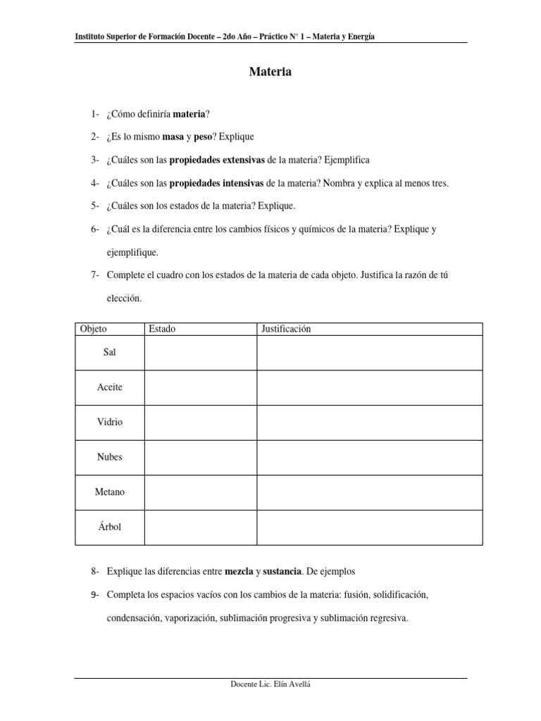 Propiedades y Estados de la Materia | PDF | Importar | Fases de la materia