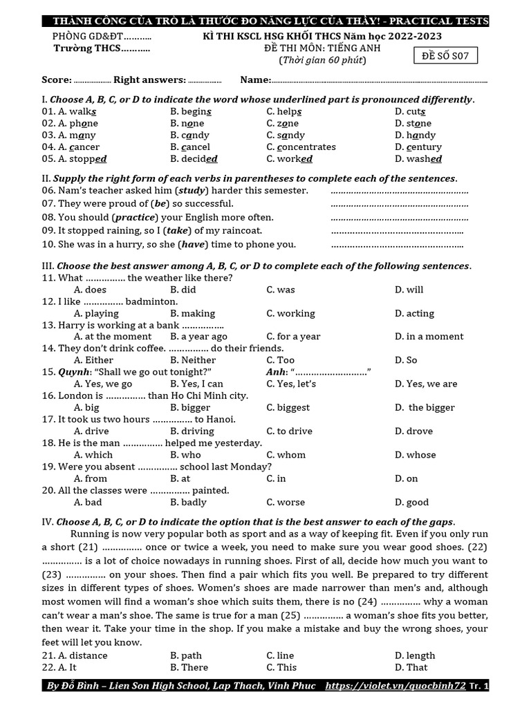 De Luyen Thi HSG-5 | PDF