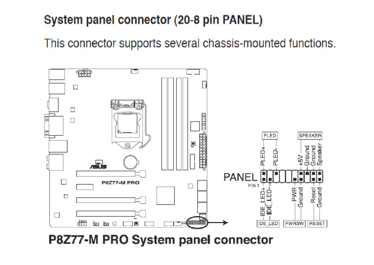 System panel ASUS P8Z77M PRO | PDF