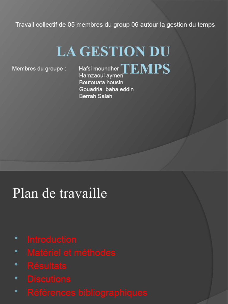 La Gestion Du Temps | PDF | Gestion du temps | Compétences professionnelles