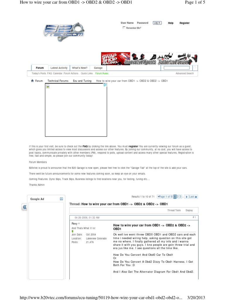 Ecu Tuning Wiring Guide | PDF | Internet Forum | Automotive Technologies