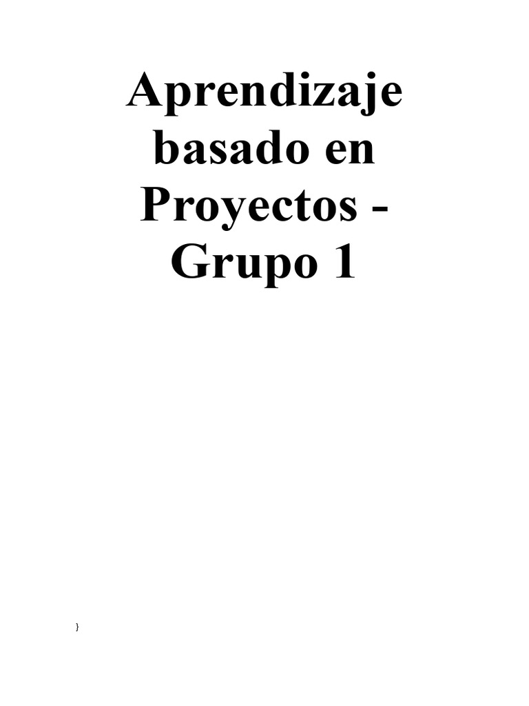 Aprendizaje basado en Proyectos | PDF | Plan de estudios | Evaluación