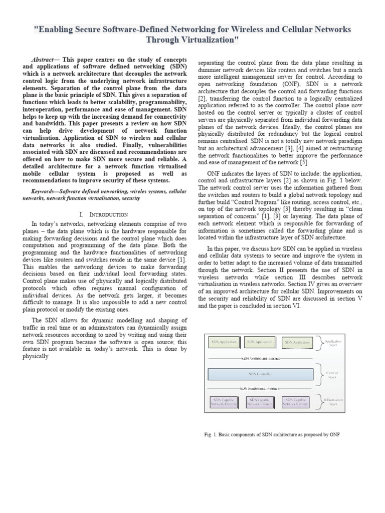 Enabling Secure Software-Defined Networking For Wireless and Cellular Networks Through ...