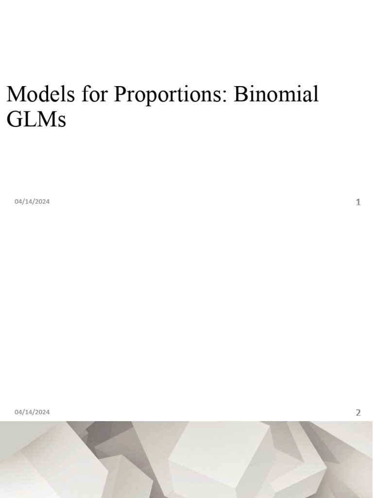 Binomial GLM | PDF