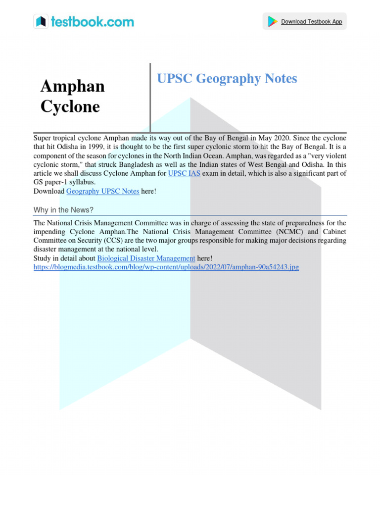 Cyclone Amphan: Impact and Insights | PDF | Tropical Cyclones | Weather