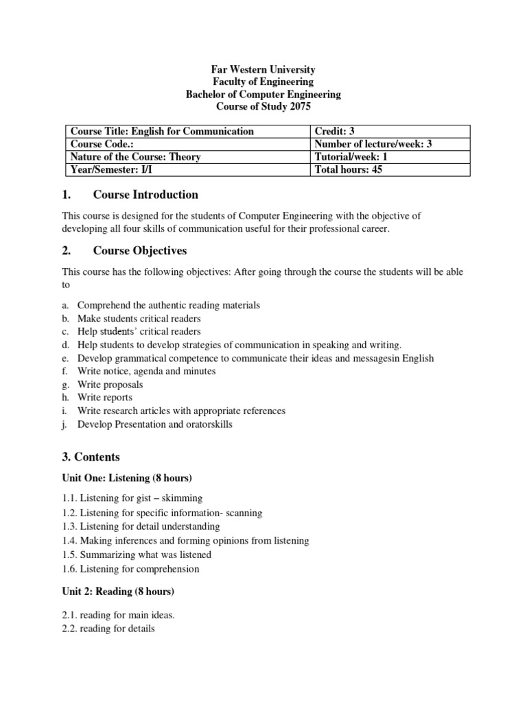 English For Communication | PDF | Semantic Units | Linguistics
